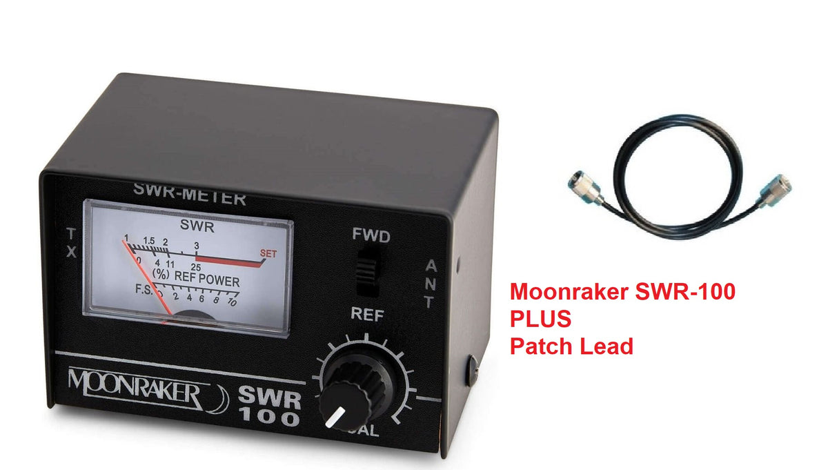 MOONRAKER CB SWR 100 SWR METER CB Radio & 10m PLUS Patch Lead – P J Box